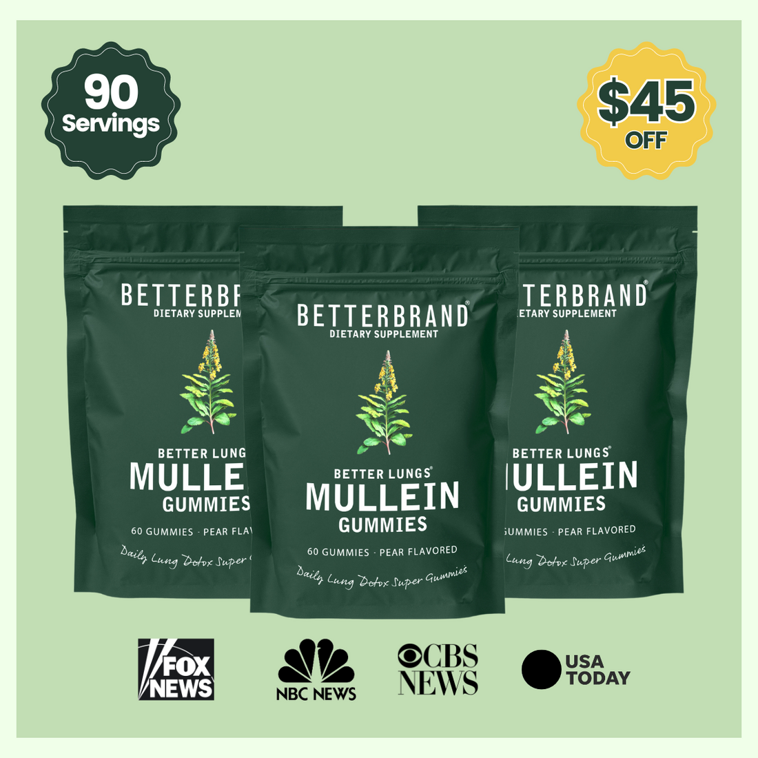 BetterLungs® Mullein Gummies - Supplements – Betterbrand